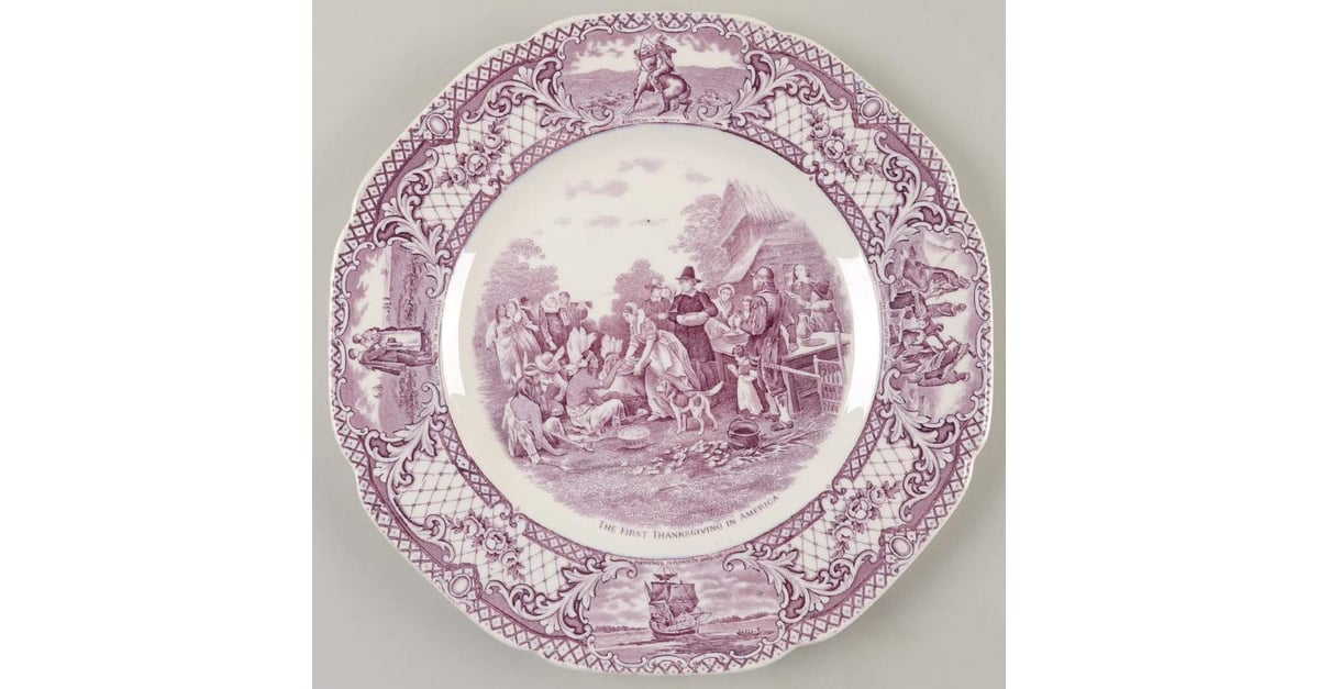 Colonial Times Mulberry (Scalloped) Dinner Plate by Crown Ducal ...