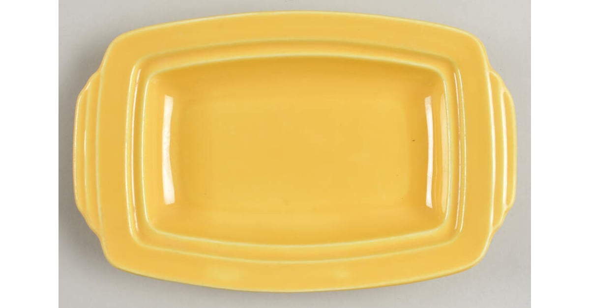 Riviera Yellow 1/2 Pound Butter Dish No Lid by Homer Laughlin ...