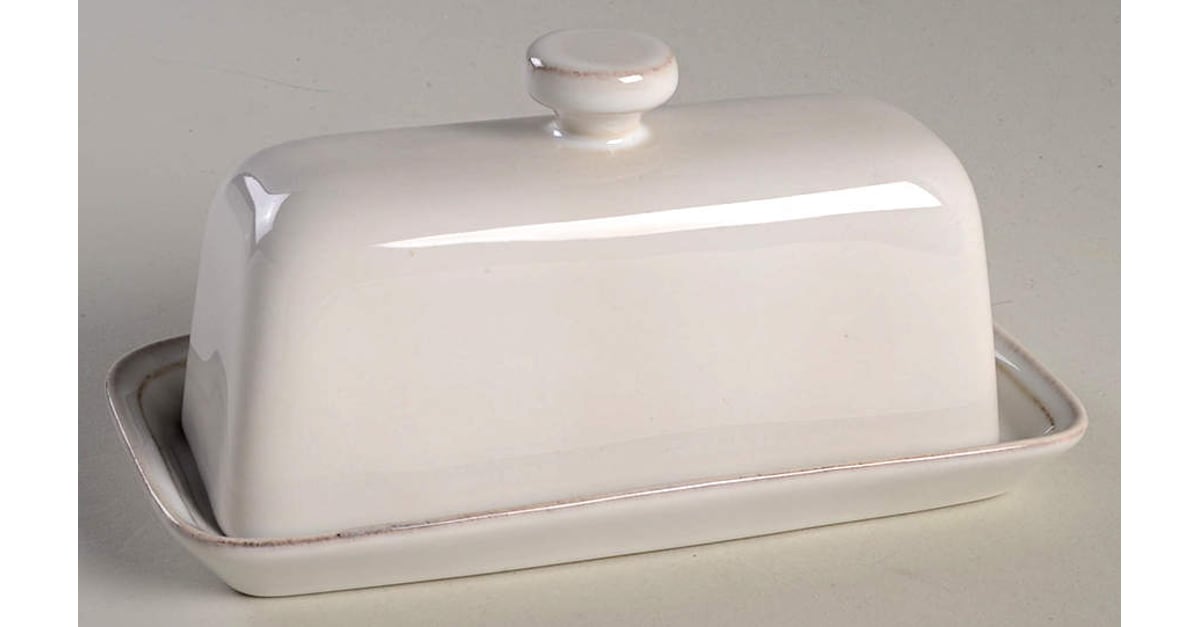 Cambria Stone (White) 1/4 Lb Covered Butter by Pottery Barn China ...