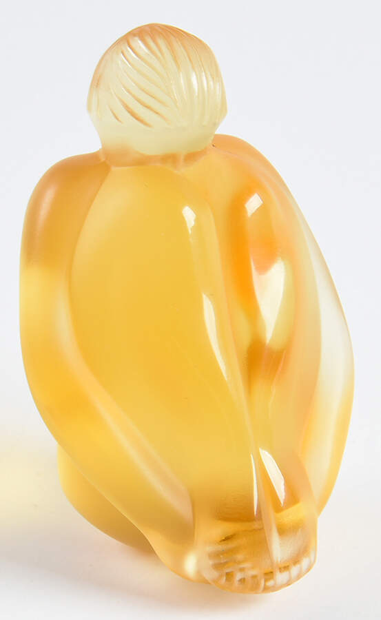 Lalique Figurines And Paperweights Nude Resting Amber With Box Bx767 By