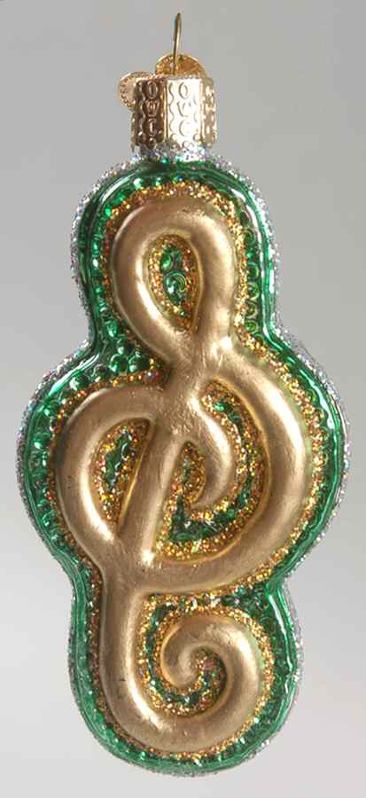 Music Treble Clef-Green - No Box by Old World Christmas (Newer ...